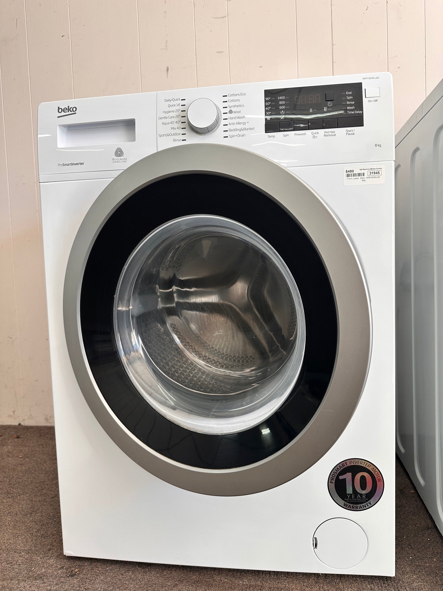 Beko Front Loader Washing Machine 8kg WMY8046LB2 – SA Electrical and ...